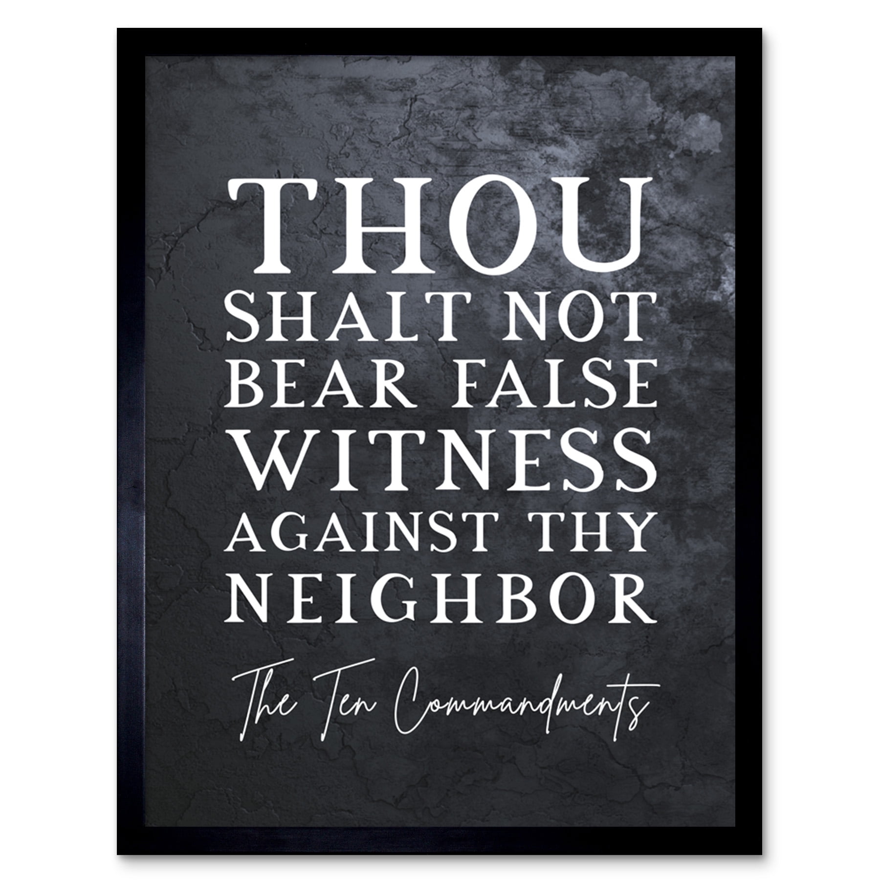 Ten Commandments Thou Shalt Not Bear False Witness Christian Bible ...