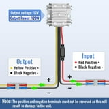12V 10A 120W Step Down Converter, DC 17-65V to DC 12V Voltage Reducer ...