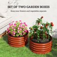 Set of 2 Raised Garden Bed, Metal Planter Box with Safety Edging, Easy ...