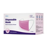 Disposable Face Masks 3-Ply Individually Wrapped , 50ct - Light Pink ...