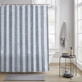 Blue Stripes Shower Curtain for Bathroom, Modern Abstract Linens ...