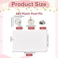 20Pcs Plastic Pearl Pin Brass Lapel Pin Backs for Clothing Sweater Half ...