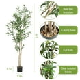 6ft Artificial Olive Tree with Natural Wood Trunk and Lifelike Fruits ...