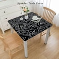 BANET Decorative Elastic Edged Square Fitted Tablecloth, Floral ...