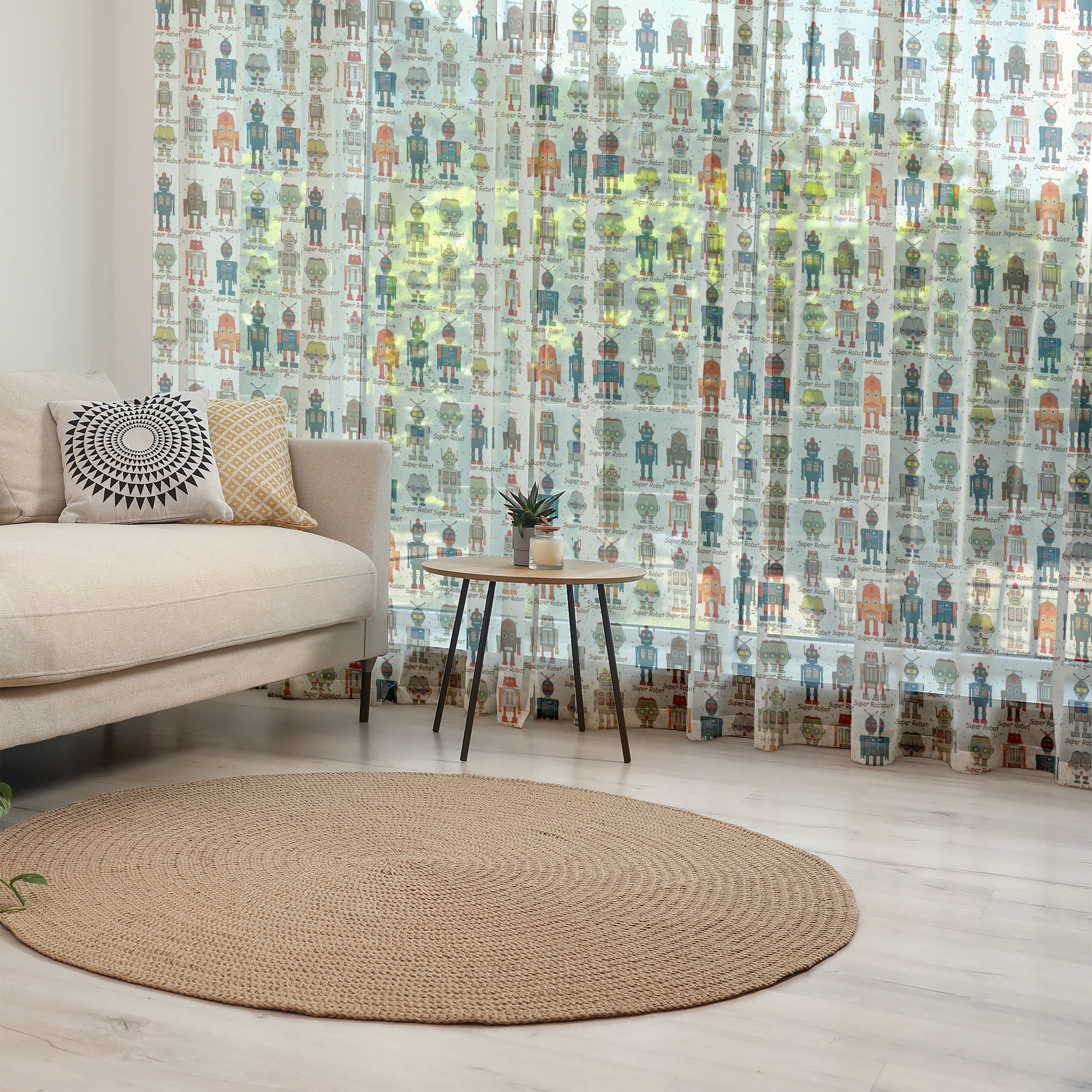 Robot Tulle Curtains with Rod Pocket, Various Different Super Robot Set ...