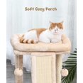 Beige Small Cat Tree With Perch Scratcher For Indoor Cats - Walmart.com