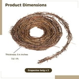 2 PCS DIY Crafts Natural Grapevine Twig Vines, 15 Feet Vines Garland ...