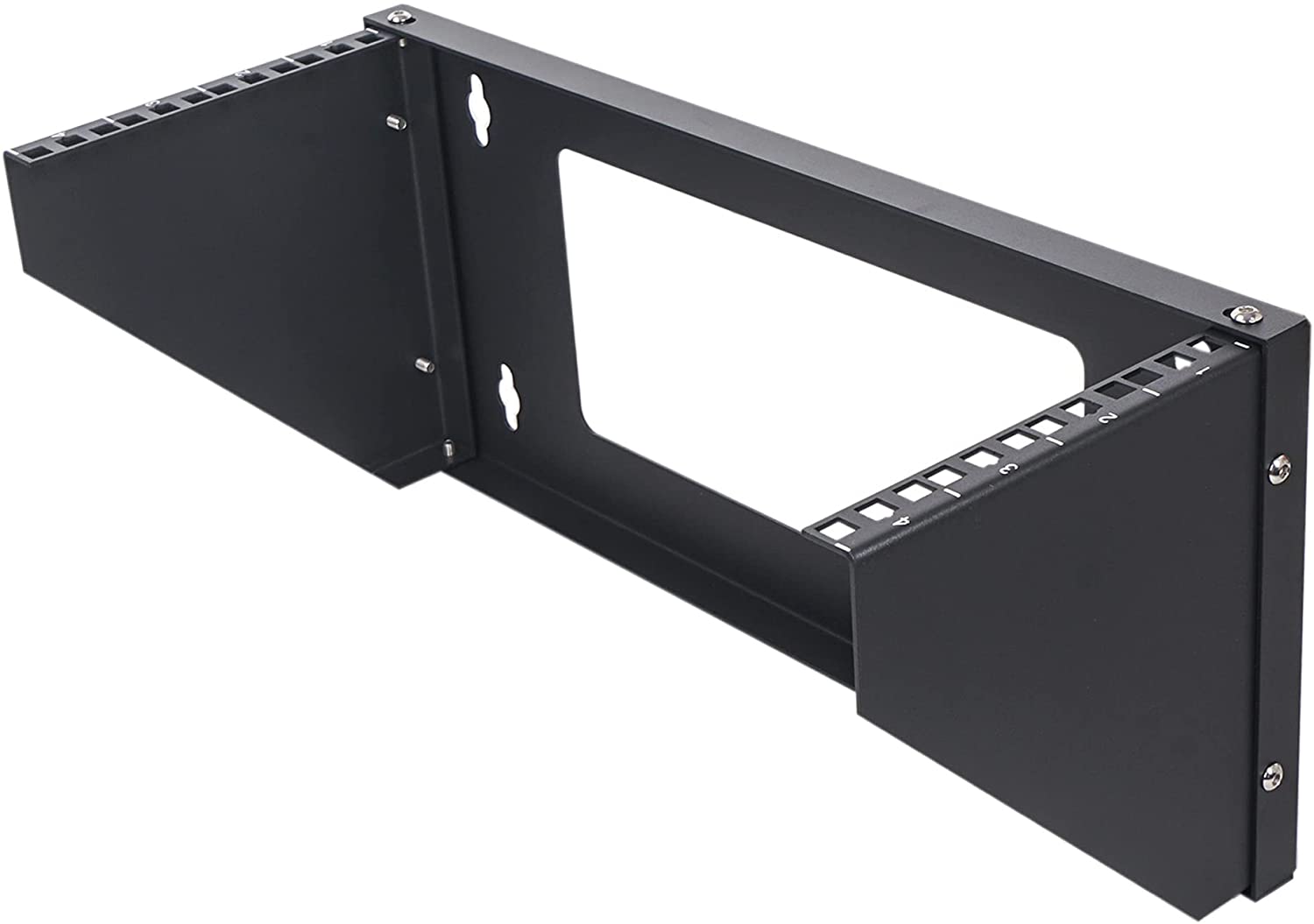 Sound Town 4U Wall-Mount Patch Panel Bracket, 19" Vertical/Horizontal ...