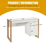 Gymax Modern Workstation Desk Computer Desk Home Office with Storage ...