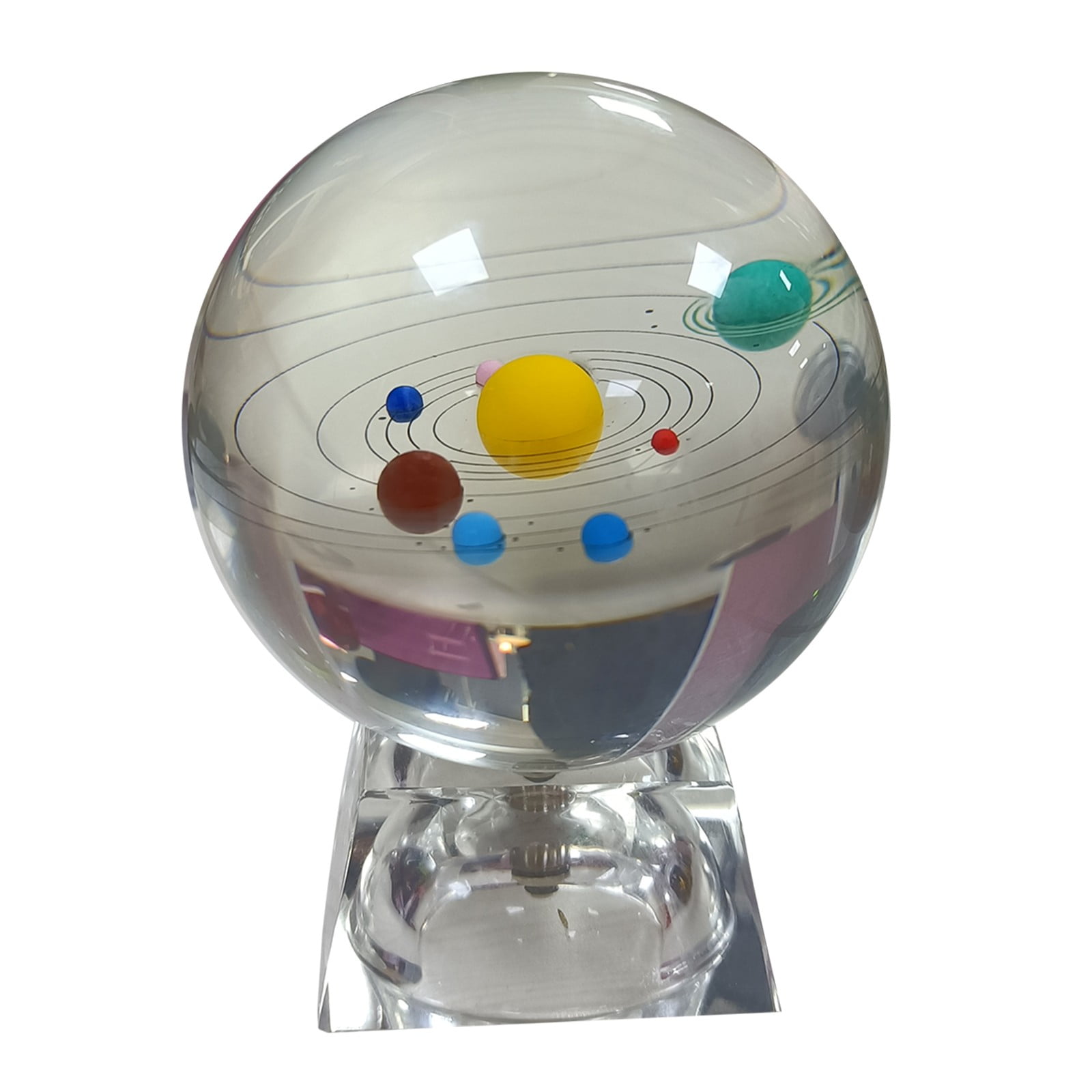 VerPetridure 3D Crystal Ball with Solar System Star Model and Led Lamp ...
