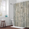 Classic Plank Shower Curtain, Traditional Farmhouse Beige Wood Board ...