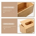 MLINS 1Pack Khaki Bamboo Tissue Box for Households Easy Access 9.1x4 ...