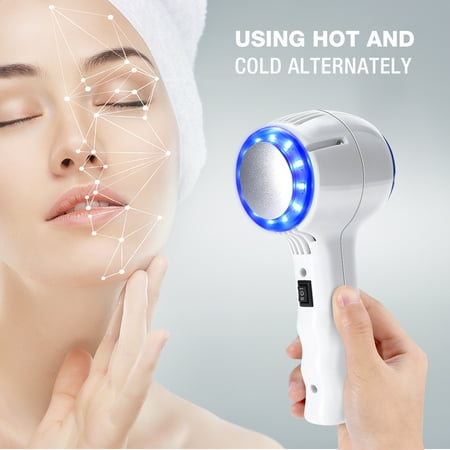 Qiilu Hot & Cold Hammer Facial Skin Lift Anti Aging Blue Photon Therapy ...