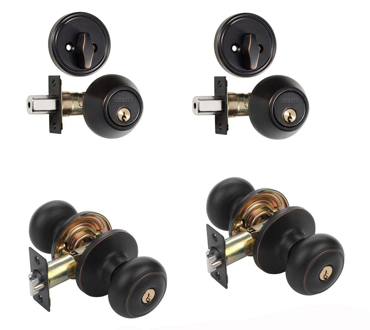 Dynasty Hardware CP-SIE-12P, Sierra Entry Door Knob Lockset and Single ...