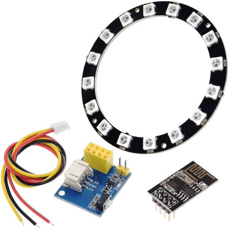 ESP8266 ESP-01S WS2812 RGB LED Controller Module Adpater WiFi Board 16 Bits WS2812B Light Ring ...