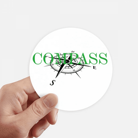 Compass Tool Navigation Direction Sticker Round Wall Suitcase Laptop ...