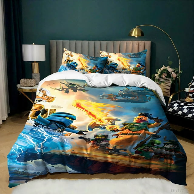 3D Cartoon Ninjago Bedding Set for Kids Teen Duvet Cover Sets with ...