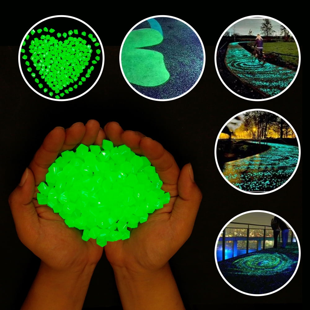 Gotydi Glow Rocks 100/300Pcs Glow in The Dark Pebbles Luminous Stones ...