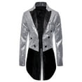 Frostluinai Mens Sequin Tuxedo Tailcoat Swallowtail Suit Jacket Dinner ...
