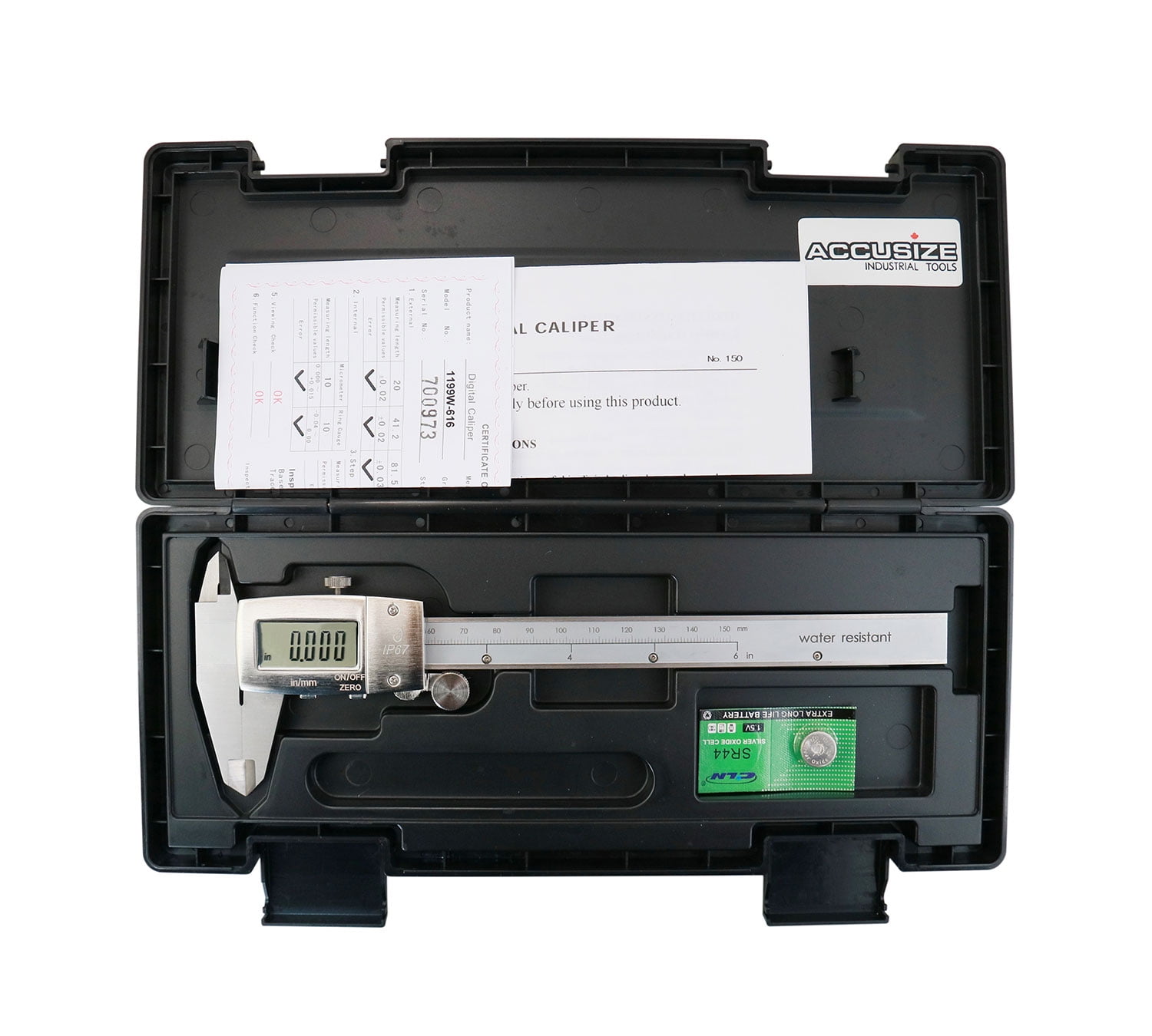 Accusize 6''/150 mm, Ip67, Water, Oil and Dust Resistant Electronic ...