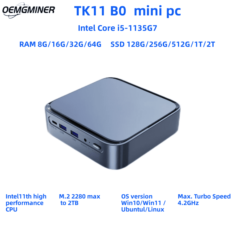 TK11-B0 Intel Gaming Mini PC - 11th Gen i5-1135G7 Quad Core, Compact ...