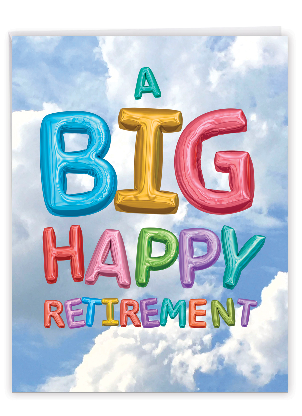 1 Big Retirement Card with Envelope (8.5 x 11 Inch) - Inflated Messages ...
