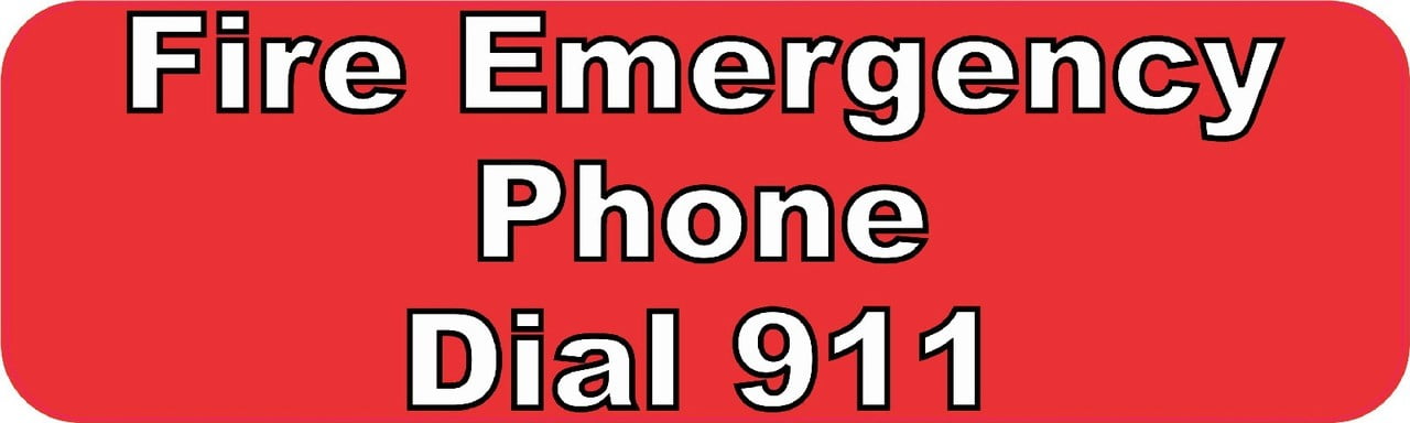 10in x 3in Emergency Phone Call 911 Magnet - Walmart.com