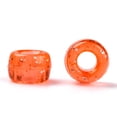 500gs Transparent Plastic Beads with Glitter Powder Barrel Coral 9x6mm ...