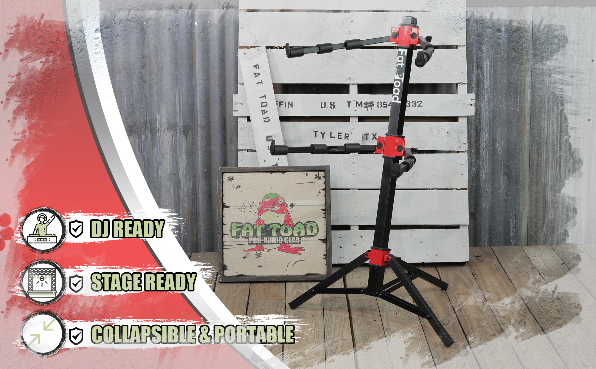 Buy Fat Toad DJ Workstation Stand - Portable, Adjustable Sliding Piano ...