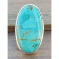 Bohemian Oval Synthetic Turquoise Ring In Silvertone, Color 9 - Walmart.com