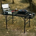 COFALZOY Folding Camping Table, Portable Grill Table, Outdoor Dining ...