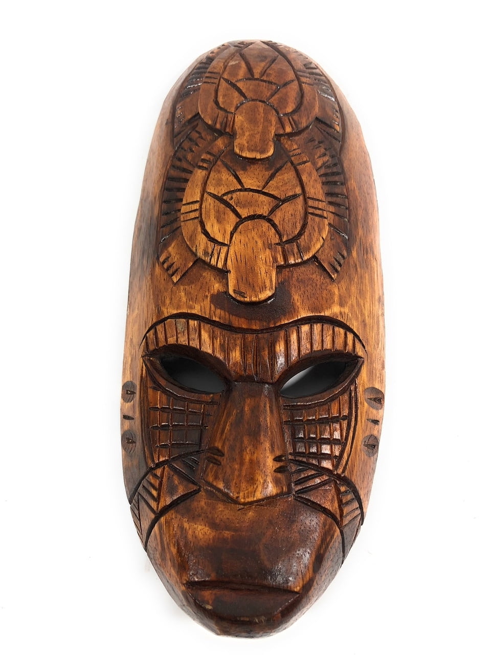 Fijian Tiki Mask 12" w/ 2 Turtles - Oceanic Art | #mdr1901130 - Walmart.com