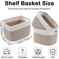 3 Pack Woven Rope Storage Baskets for Shelves,13.5"×11"×9.5" Storage ...
