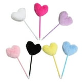 7Pcs Writing Pen Fluffy Ball Pen Decorative Fuzzy Ball Heart Pen ...