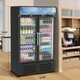 Aoile Commercial Display Refrigerator 25 Cu.Ft, Double Glass Door ...