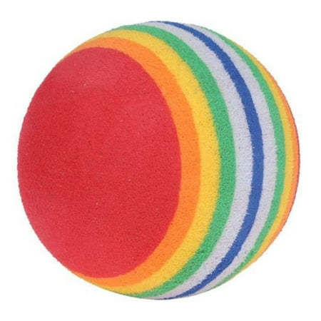 Rainbow Stripe Foam Sponge Golf Balls Swing Practice rainbow training ...