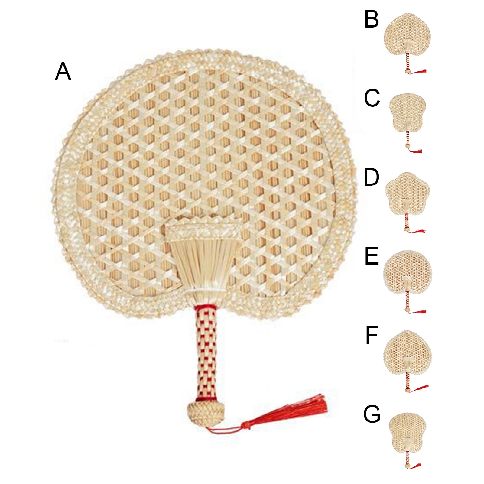 Walbest Handheld Fan Creative Shape Wheat Straw Indoor Portable Summer ...