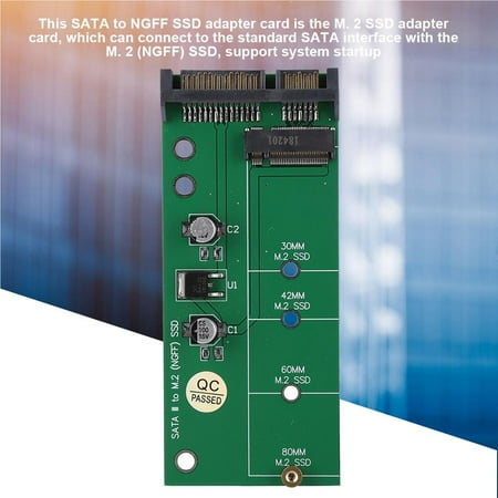M2 NGFF SSD Solid State SATA3 Drive to SATA3 Card Adapter Card ...