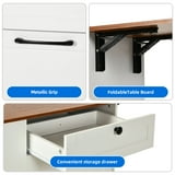 Uforic Kitchen Tilt Out Trash Can Cabinet with Drawer & Drop Leaf ...