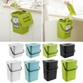 Wall Mounted Hanging Trash Bin 7L/12L Capacity with Lid Garbage Storage ...