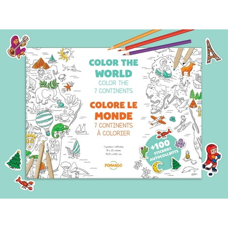 COLOR THE WORLD- 7 CONTINENT POSTERS- POMANGO | Walmart Canada