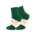 TeeHee Christmas Holiday Cozy Fuzzy Crew Socks 3-Pack for Women (Santa ...