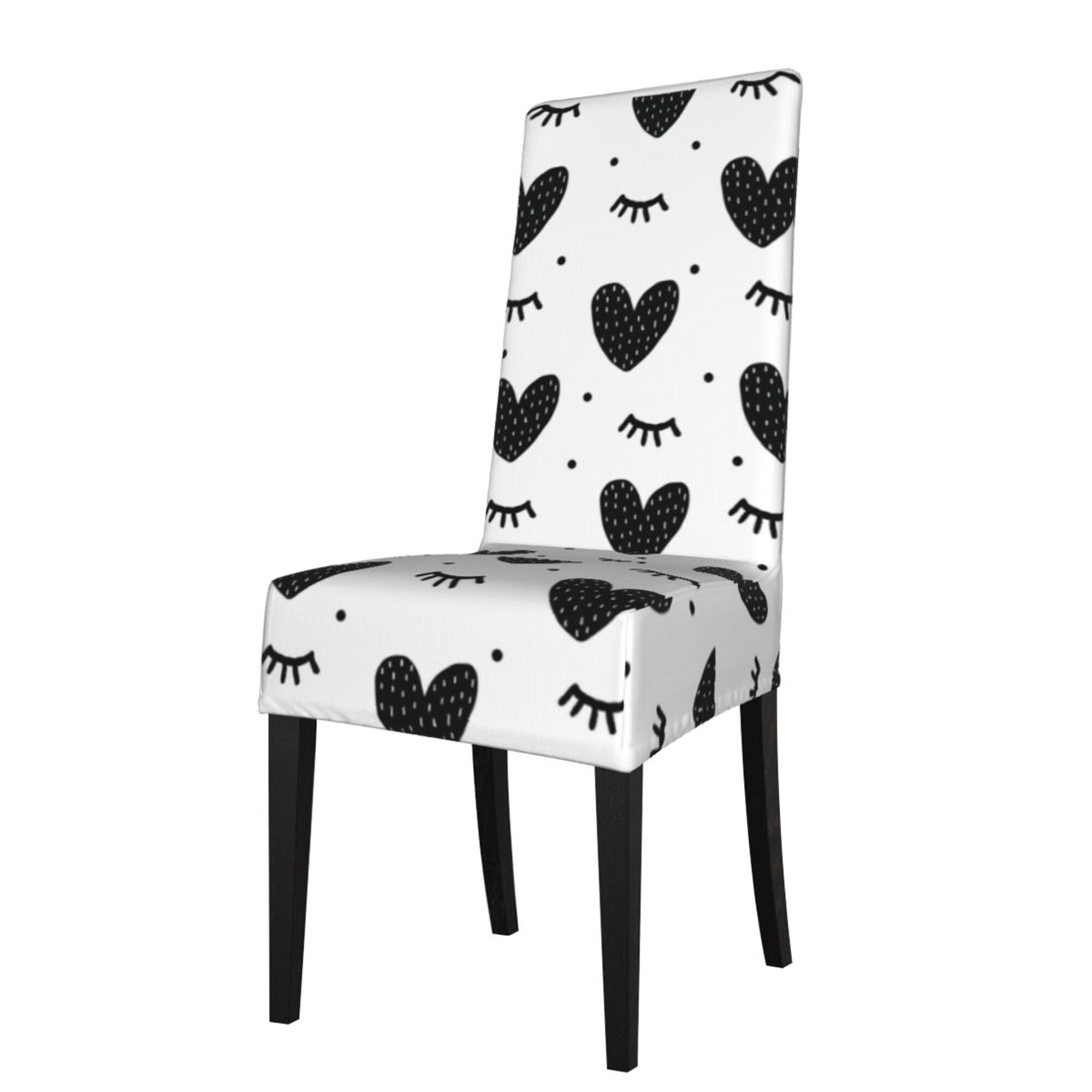 ZICANCN Love Lash Doodle Chair Protectors Seat Covers , Dining Chair ...
