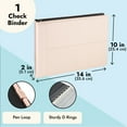 Rose Gold 7-Ring Checkbook Organizer with Pockets for 600 Checks ...