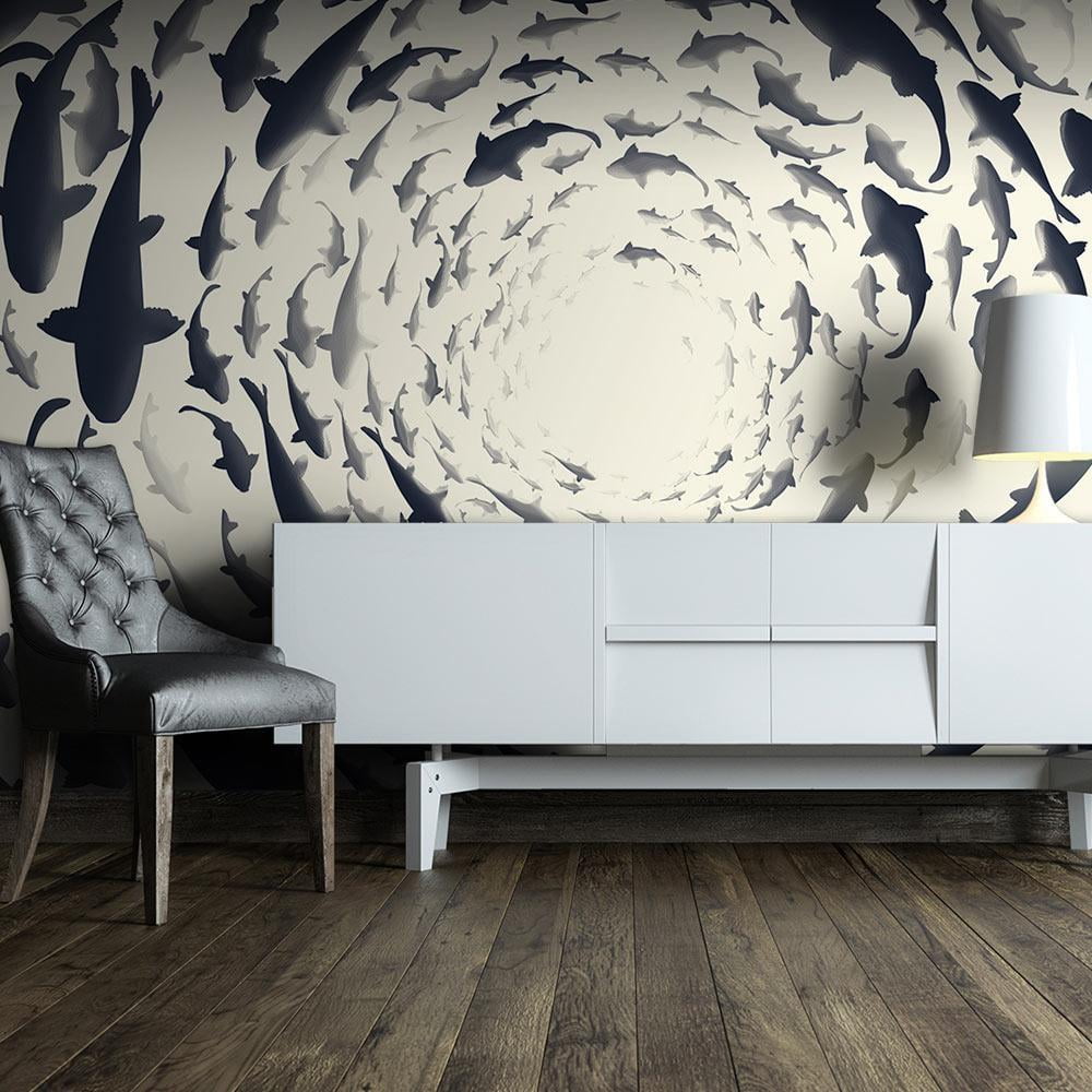 Tiptophomedecor Animal Wallpaper Wall Mural - Fish Swirl - Walmart.com