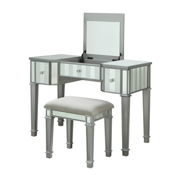Furniture of America Calliope Transitional 3-Piece Vanity Set, White ...