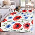 4th of July Flower Large Area Rugs for Bedroom Living Room, Soft Non ...