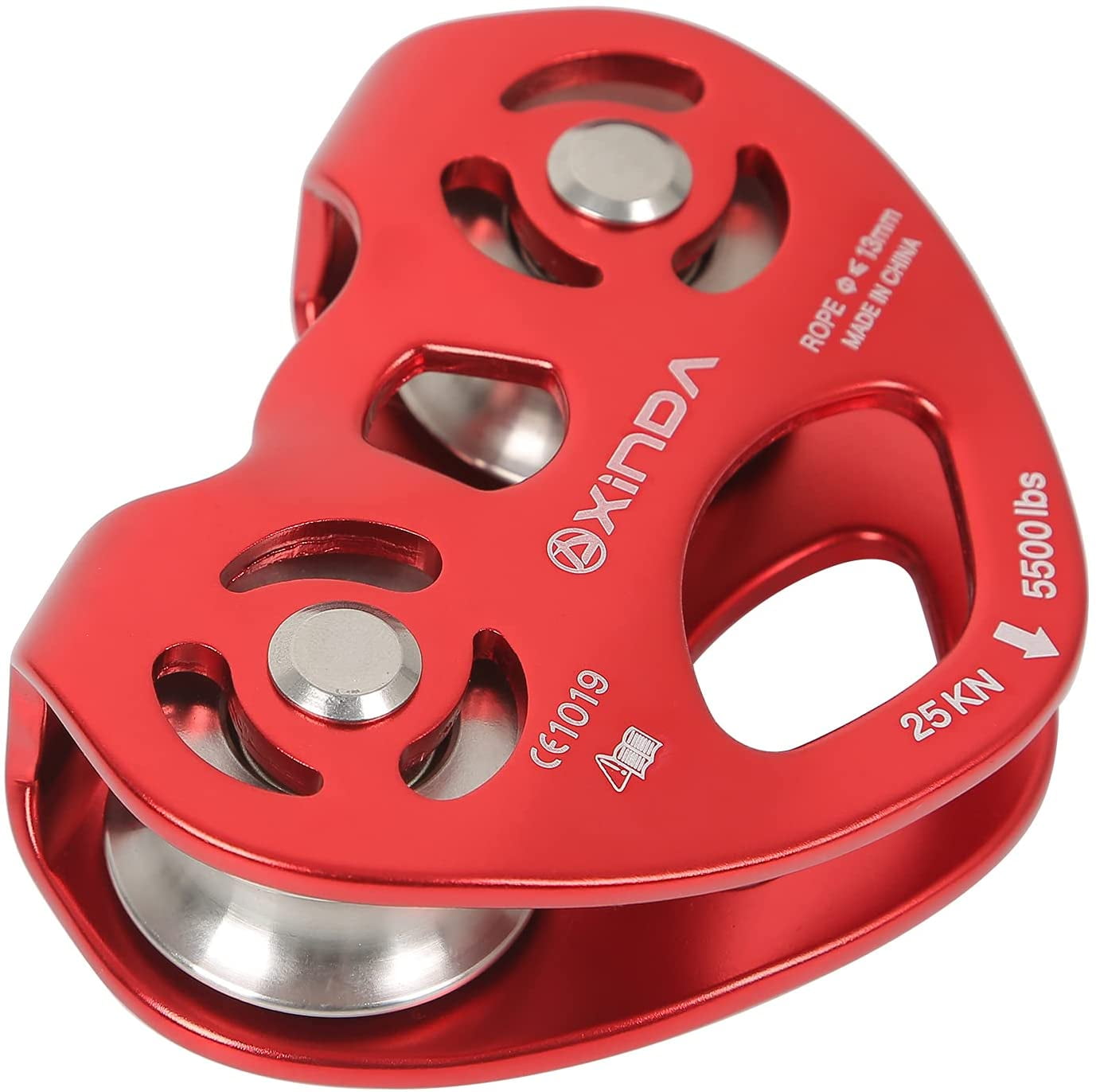 Sports & Outdoors XINDA 25kN Double Pulley Zipline CE UIAA Certified ...