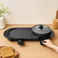 2200W 2‑in‑1 Electric Smokeless Hot Pot with Grill Combo Dual ...