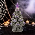 Ceramic Light-up Skull Halloween Tree - Spooky Creepy Ceramic RIP ...